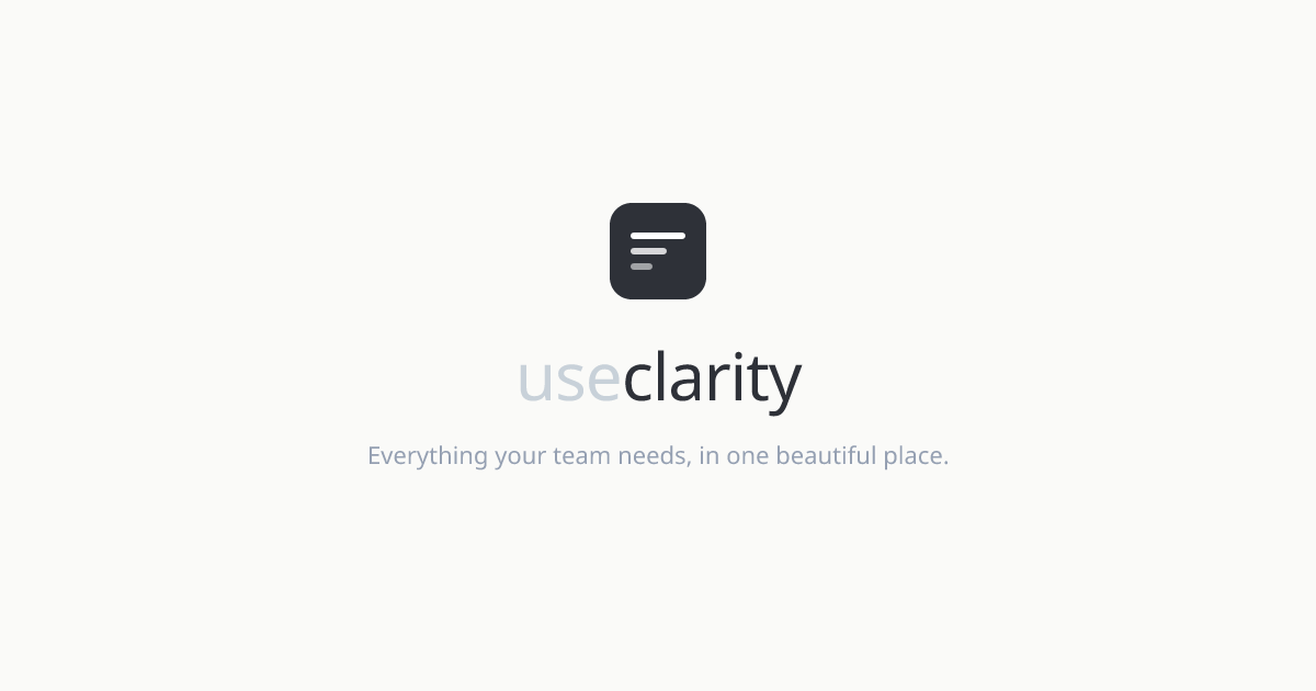 Clarity — Project OS for modern teams